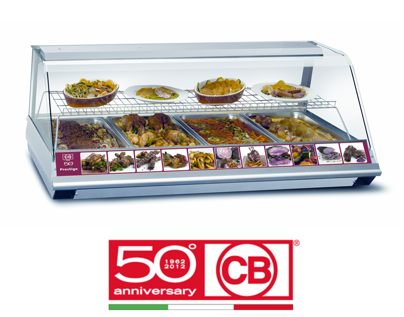 Varmevitrine – 4 x 1/1 GN med Hylde – Storkøkken Udstyr